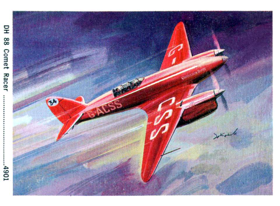 Air Lines De Havilland Comet Card 960 Air Lines De Havilland Comet Card 960